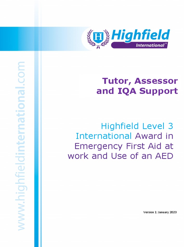 Highfield Level 3 First Aid Support Pack | PDF | Cardiopulmonary ...