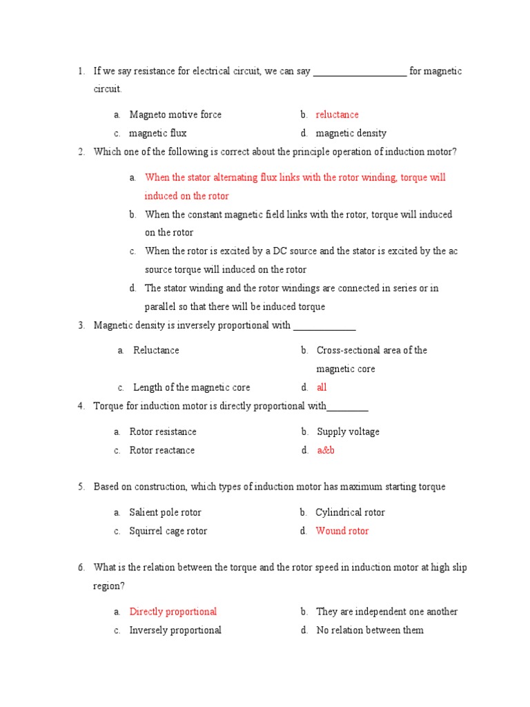 Electrical Machine Model Examination | PDF | Electric Motor ...