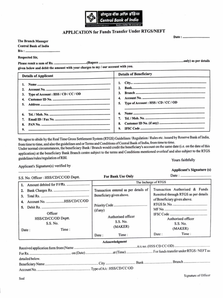 Rtgs - Cbi (Scan) | PDF | Business | Financial Technology