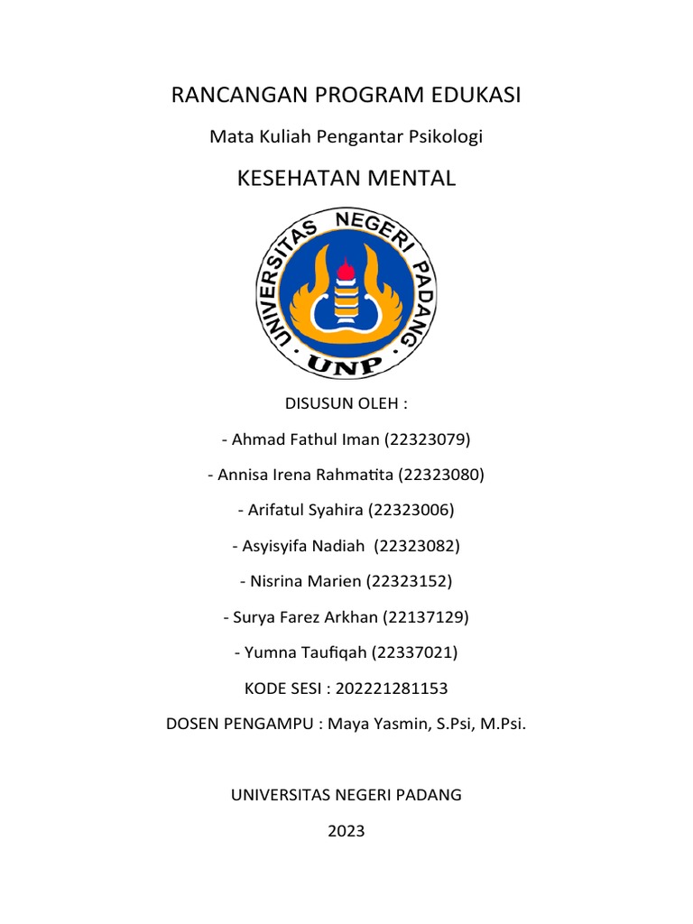 Rancangan Program Edukasi Kelompok 4 | PDF