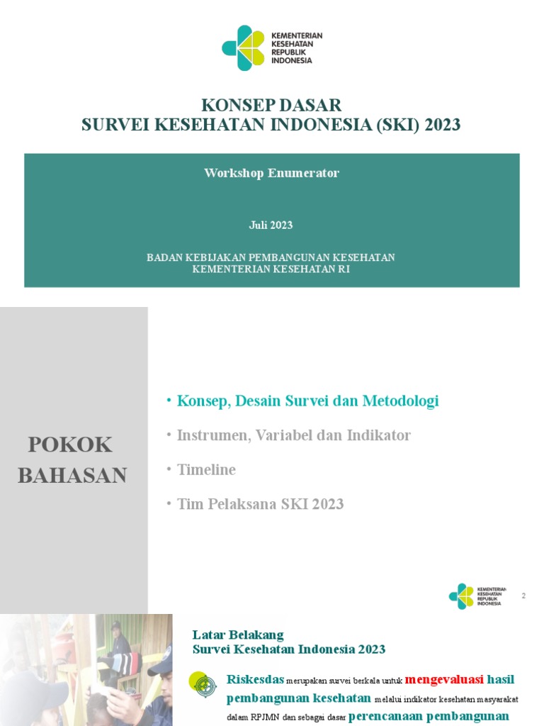Laporan SKI 2023: Metodologi dan Tujuan | PDF