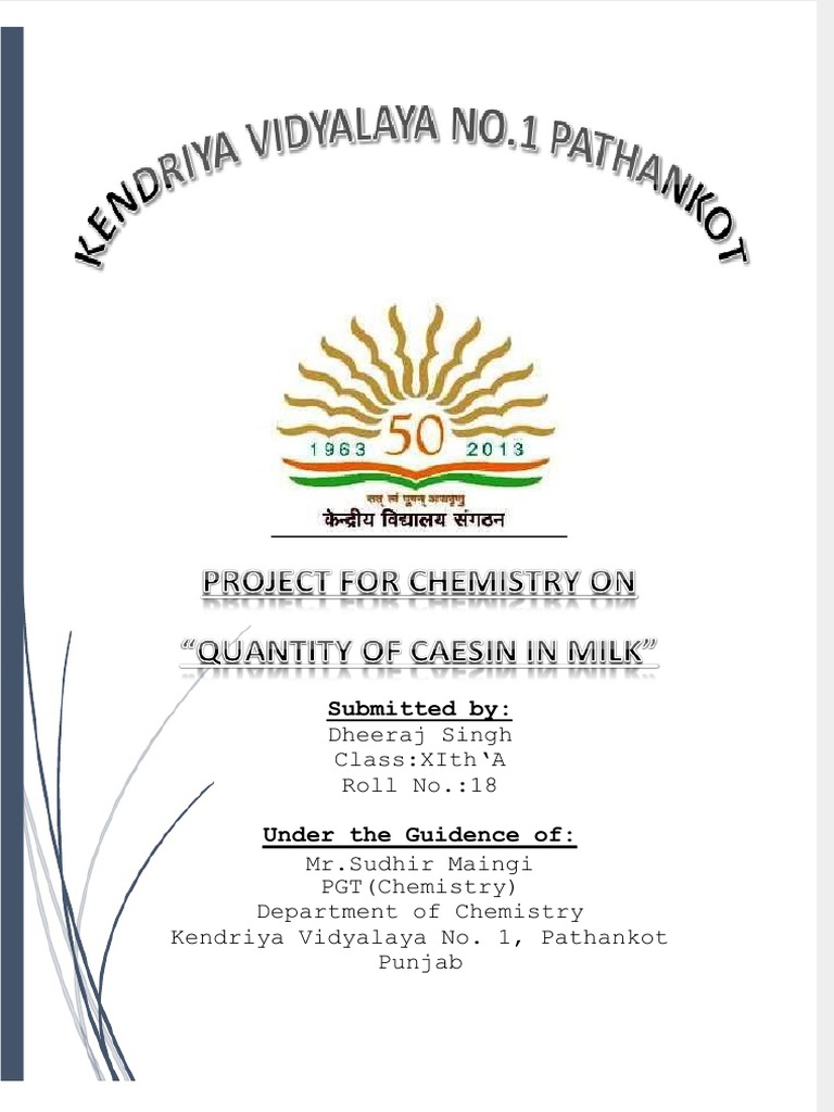 Chemistry Class 12th Investigatory Project | PDF
