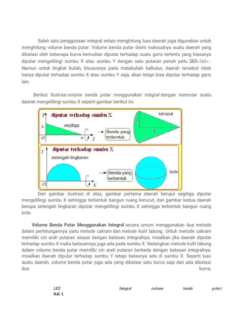 Volume Benda Putar | PDF