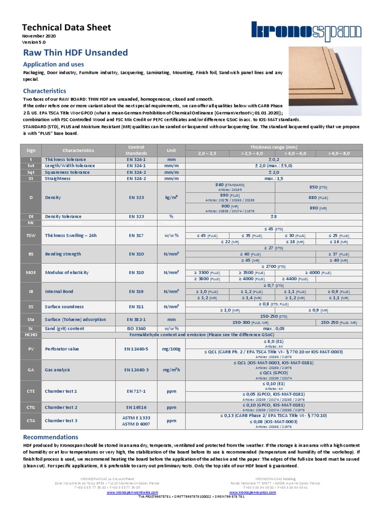 KRONOSPAN | Download Free PDF | Physical Sciences | Materials
