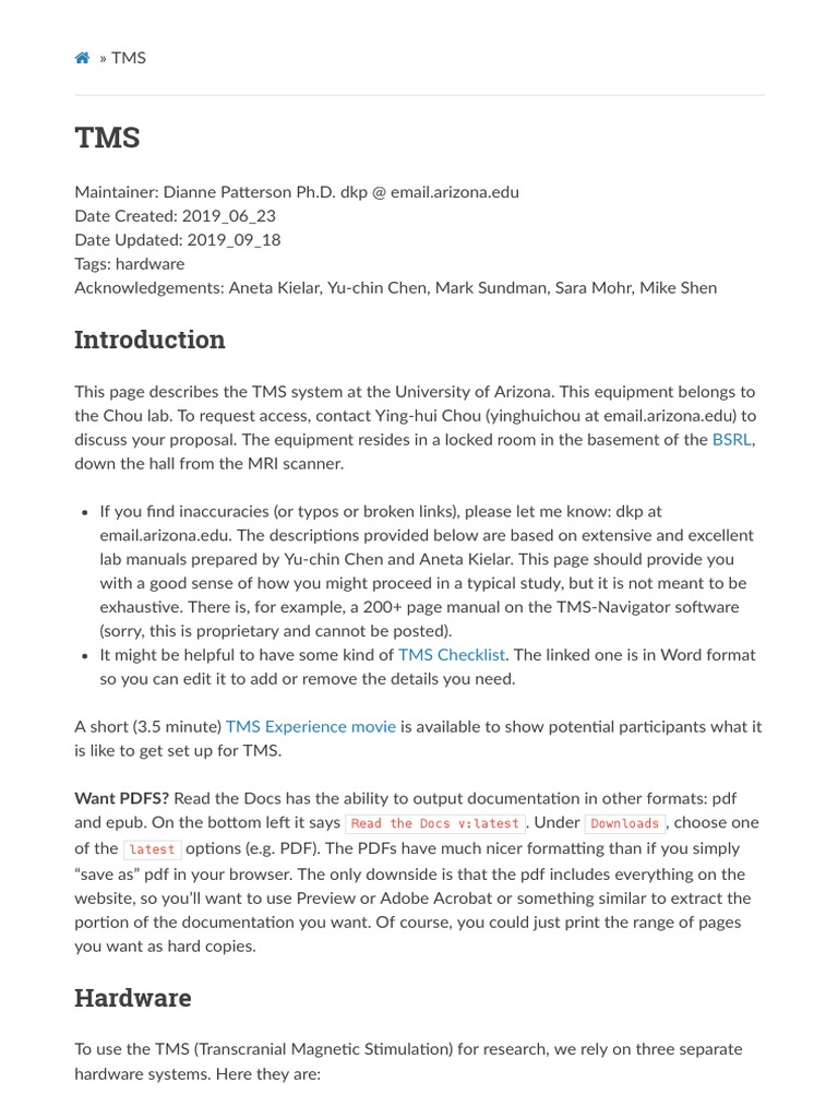 Localité TMS Manual - University of Arizona | PDF | Icon (Computing) | Directory (Computing)
