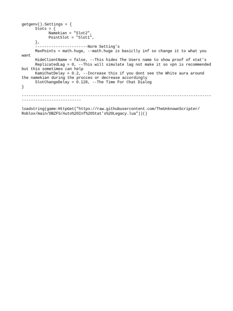 Auto Inf Stats v2.0 | PDF