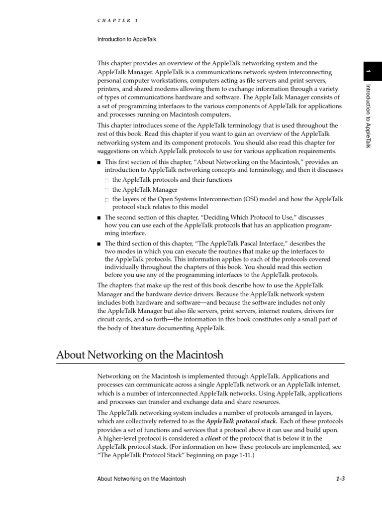 Introduction To AppleTalk | PDF | Computer Network | Network Socket