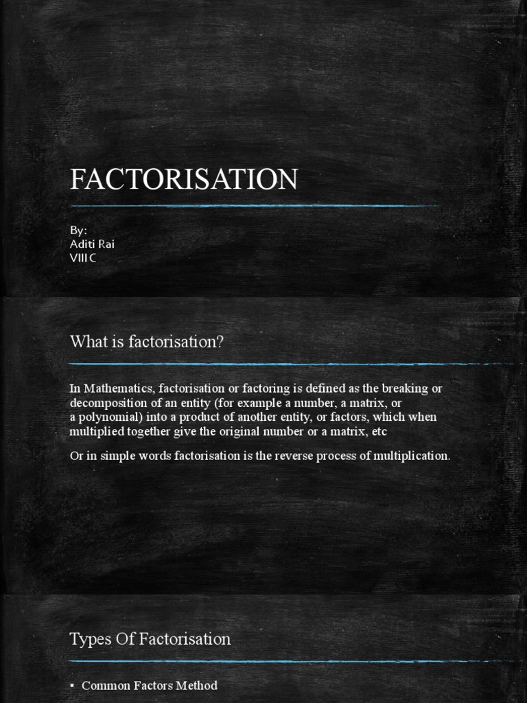 Maths Project | PDF | Factorization | Elementary Mathematics
