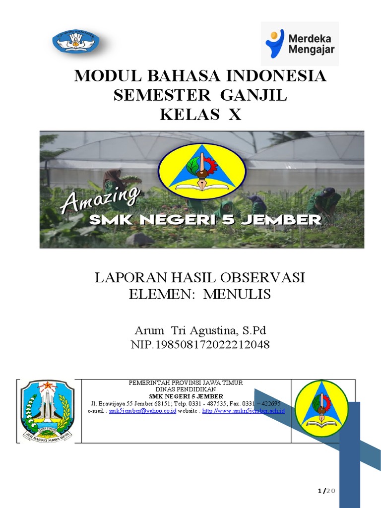 Modul Ajar Kelas X - Teks LHO. Fix | PDF