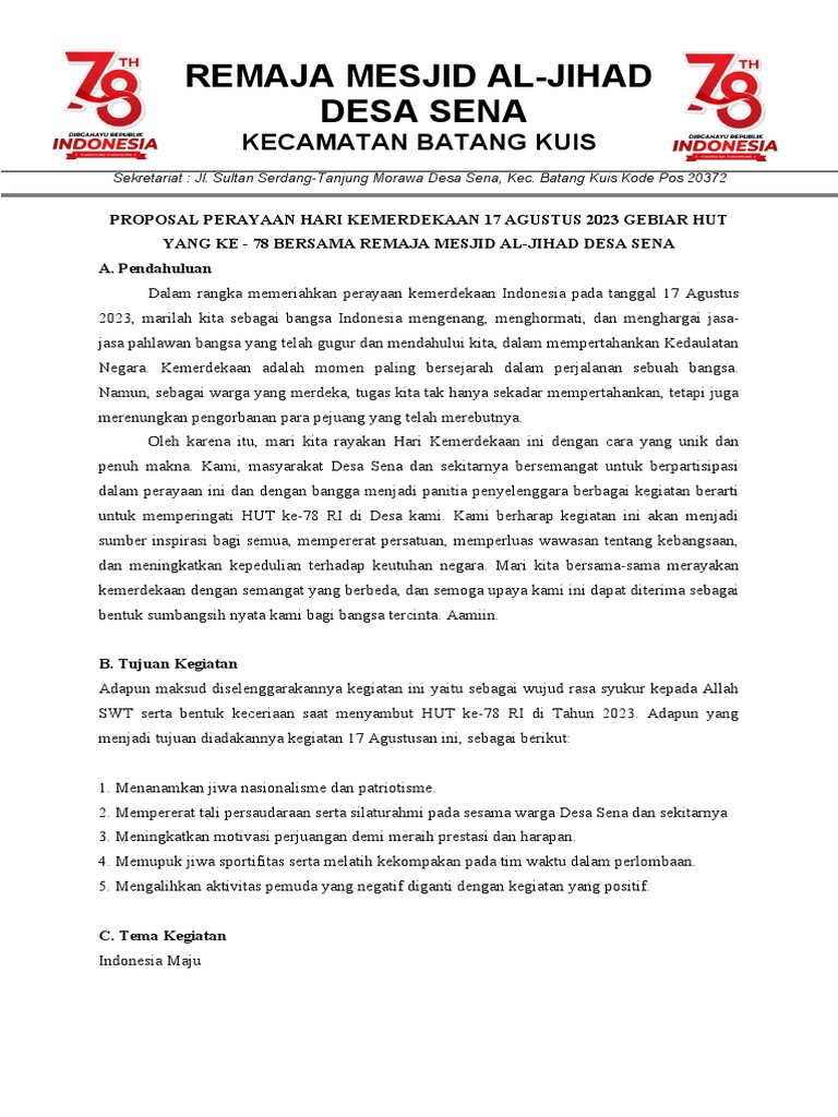 Proposal 17 Agustus | PDF