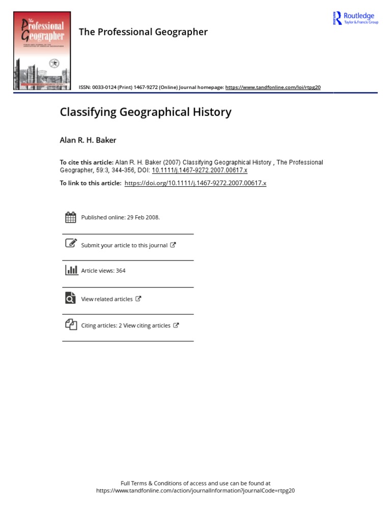 Classifying Geographical History | PDF | Geography | Reality