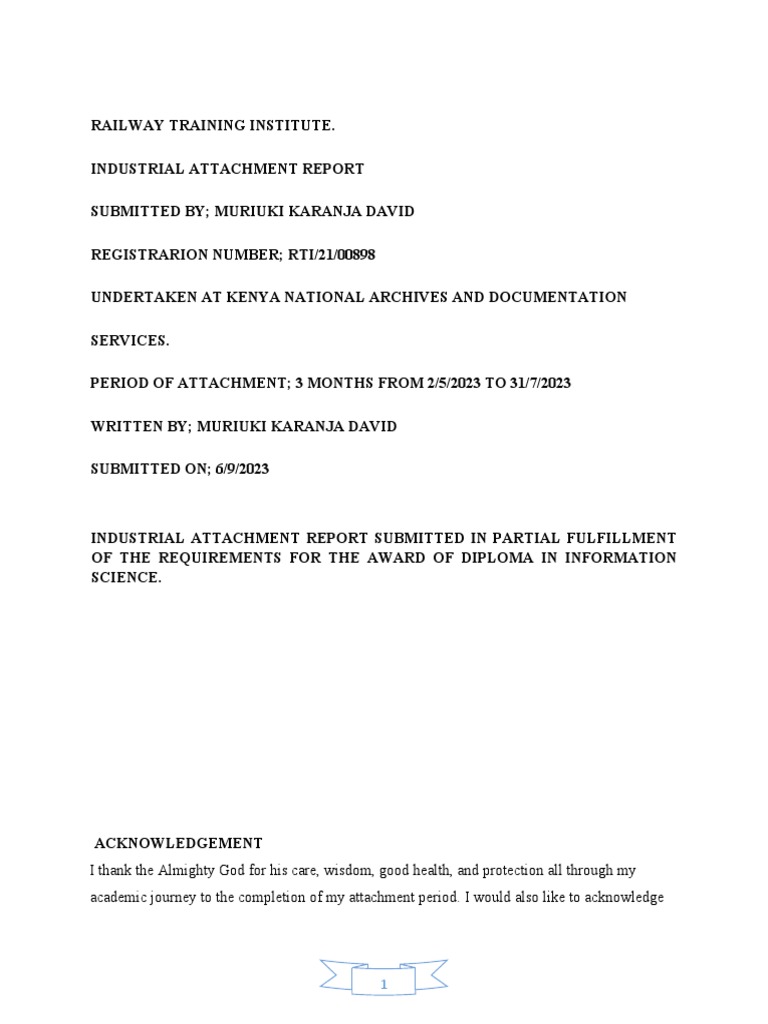 Industrial Attachment Report at KNADS | PDF | Image Scanner | Libraries
