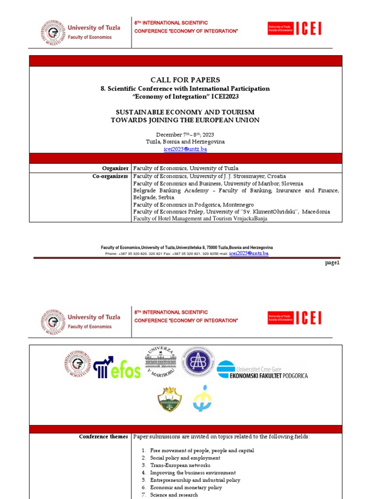 ICEI 2023 Call For Papers | PDF