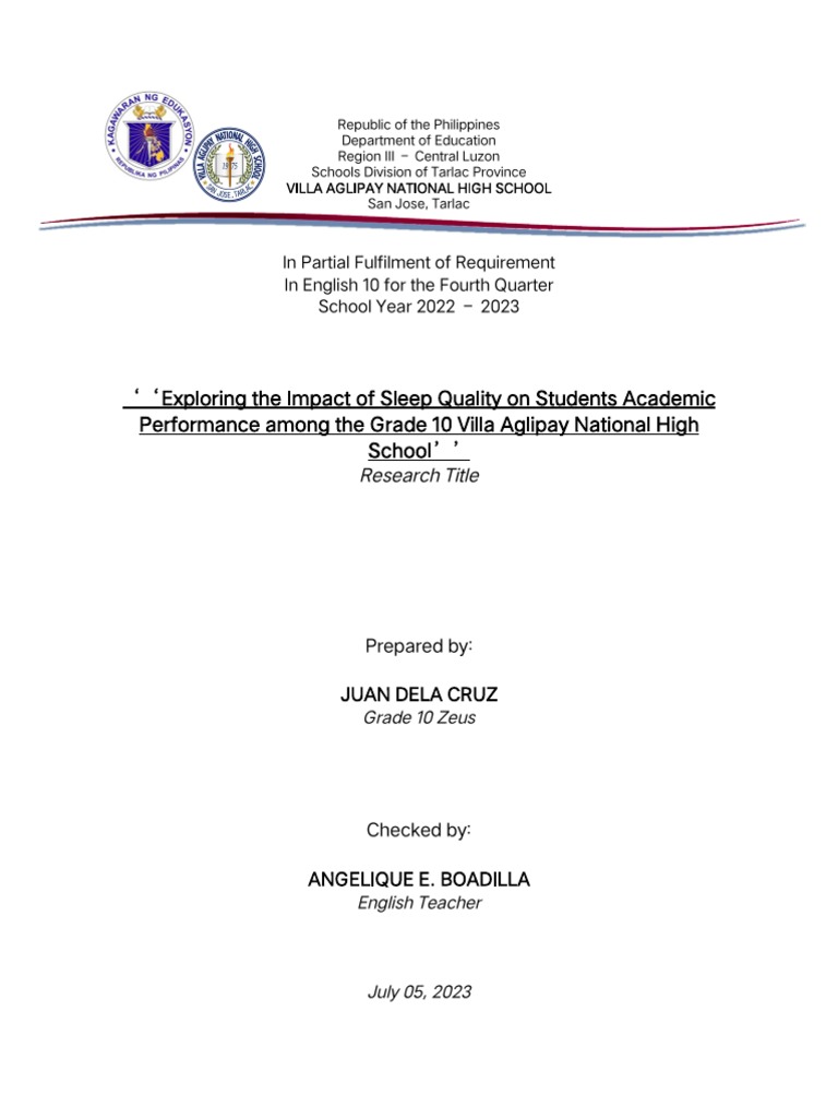 Research Paper Front Page 3 | PDF