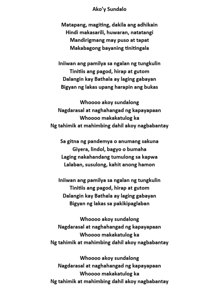 Akoy Sundalo | PDF