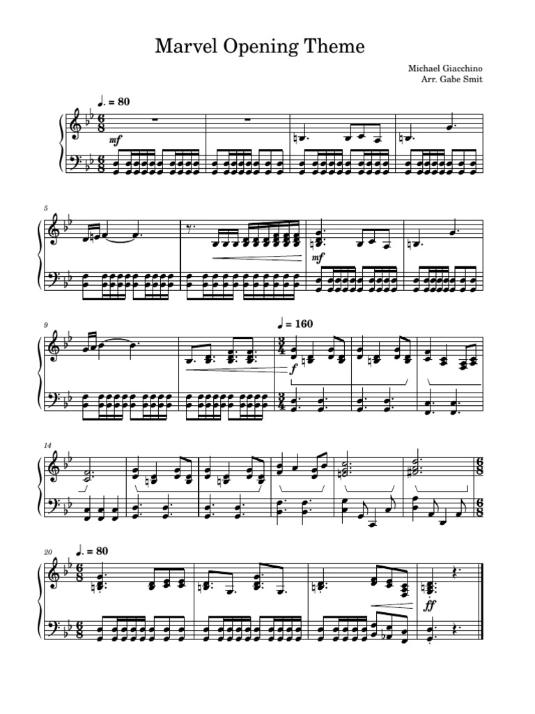 Marvel Opening Theme Michael Giacchino | PDF
