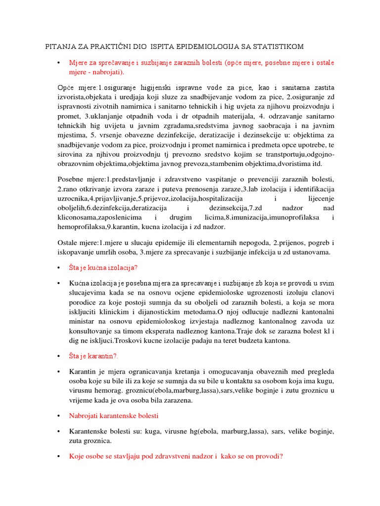 Epidemiologija-praktični1 | PDF