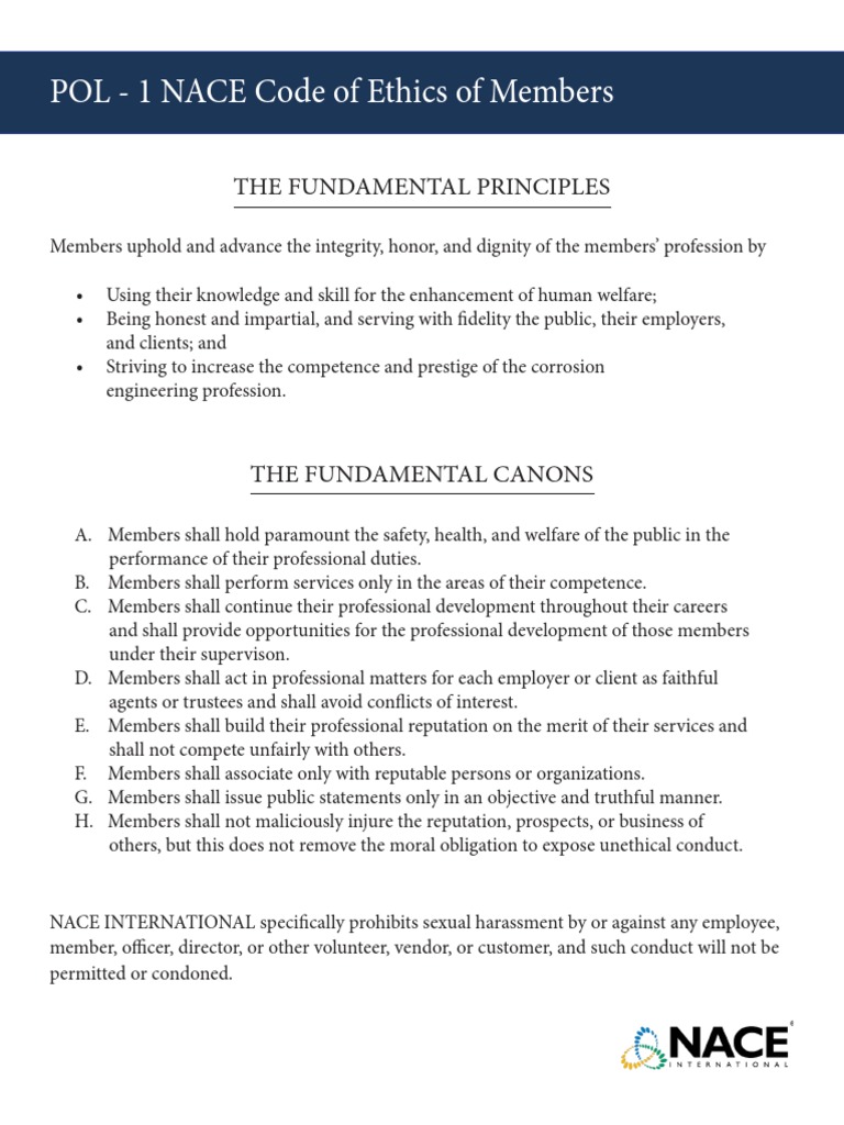 NACE Code of Ethics | PDF
