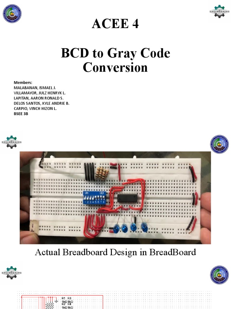 ACEE4 BCD To Gray Code Conversion | PDF | Binary Coded Decimal | Naming Conventions