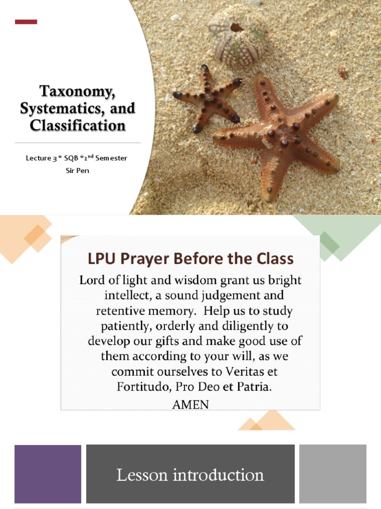Lecture 3 - Taxonomy, Systematics, and Classification | PDF | Social ...