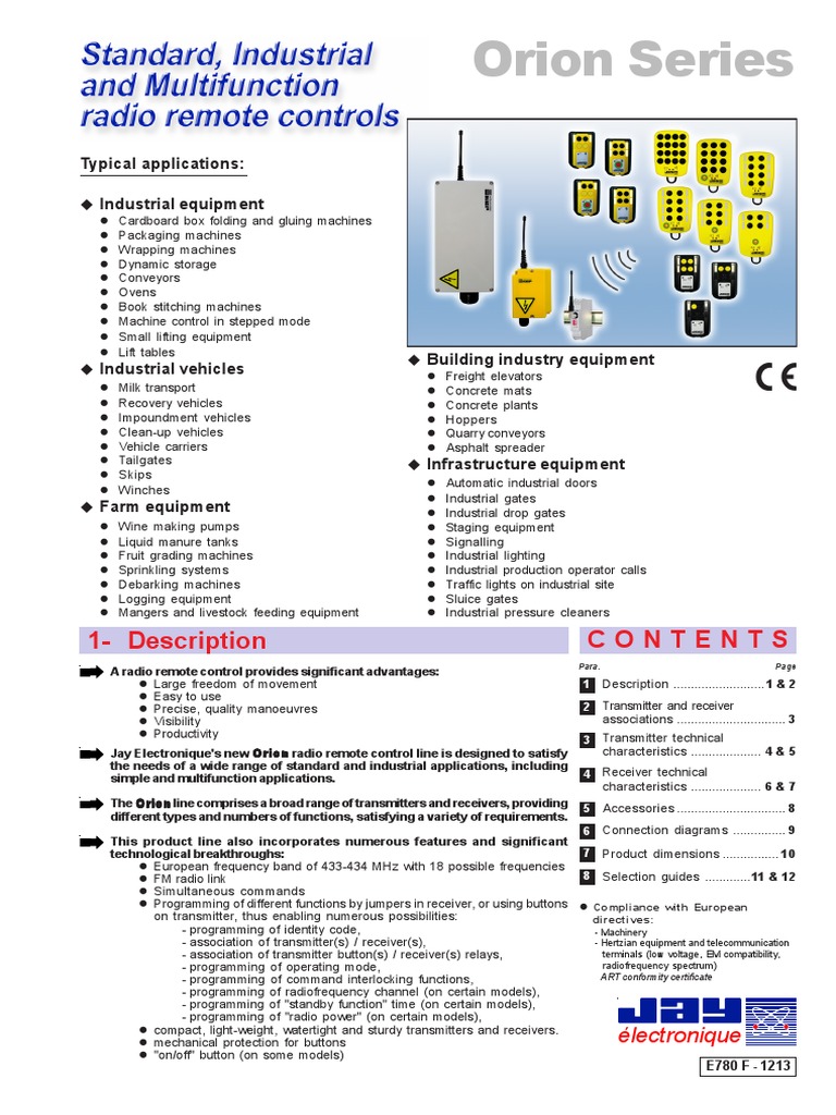Orion Series: 1-Description | PDF | Radio | Relay