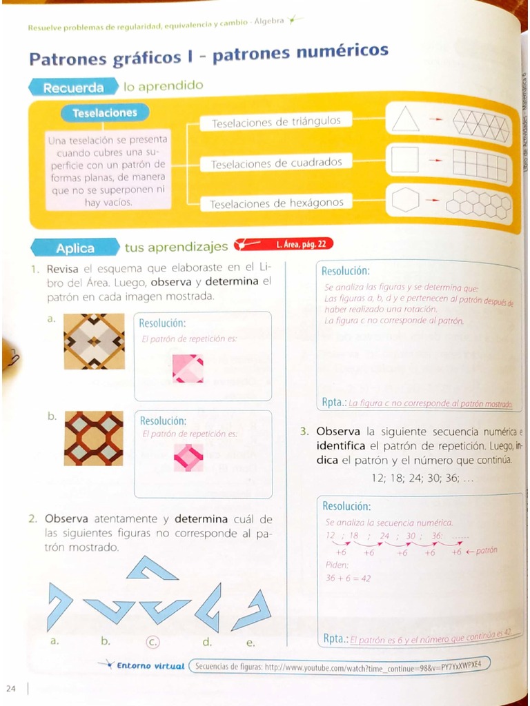 Corefo (Álgebra) - 6to Primaria | PDF