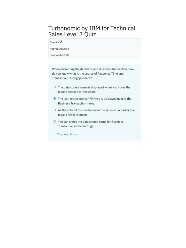 Turbonomic by IBM For Technical Sales Level 3 Quiz (Page 2 of 5) | PDF