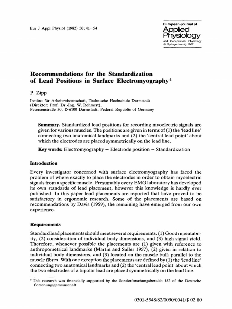 EMG Lead Placement | PDF | Arm | Hand