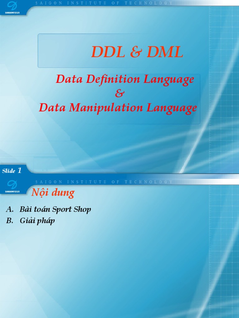 DDL Va DML | PDF