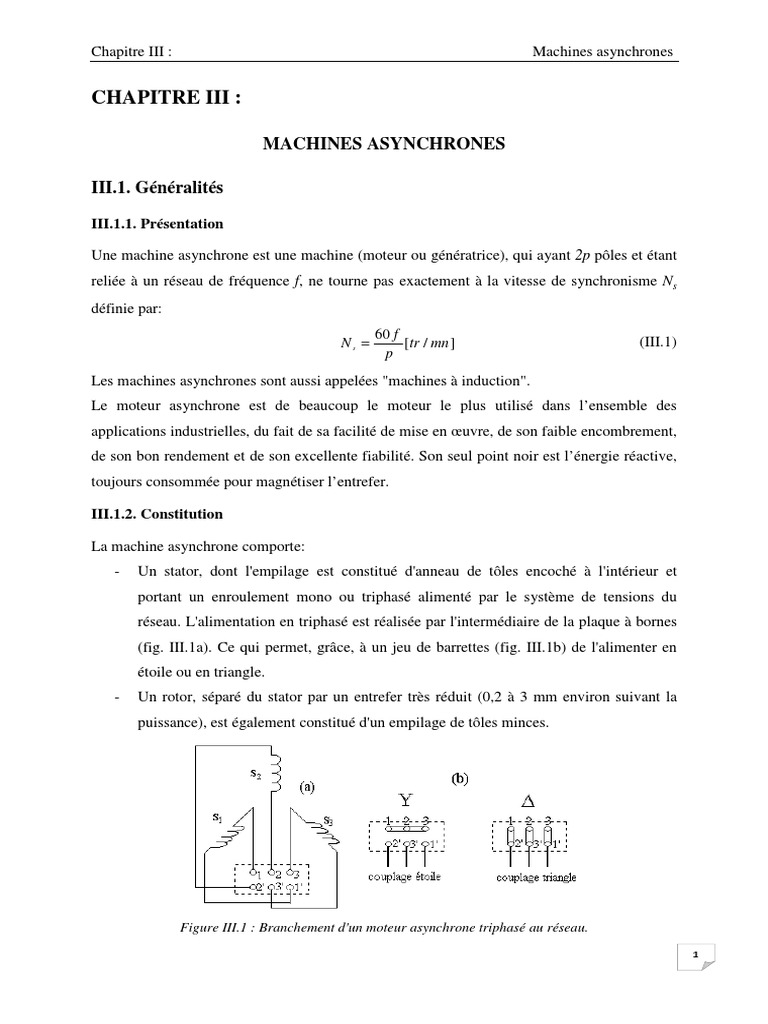 Machines Asynchrones Triphasées | PDF | Transformateur électrique ...