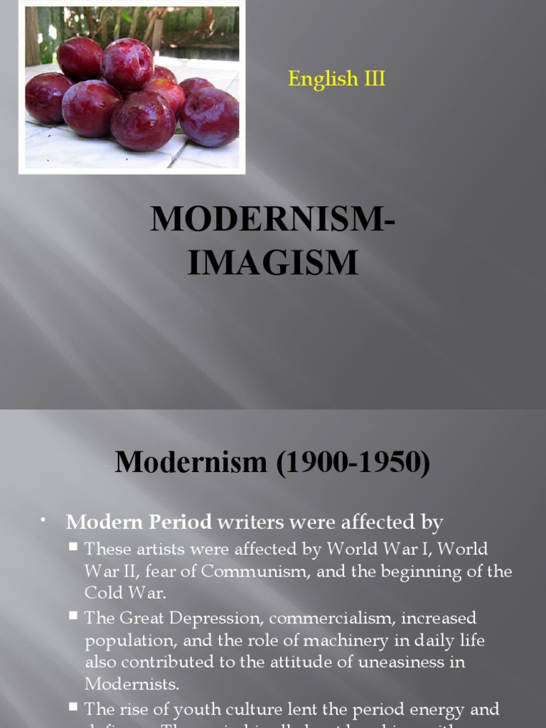 Modernism and Imagism Overview | PDF