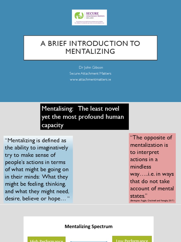DR John Gibson A Brief Introduction To Mentalizing | PDF ...
