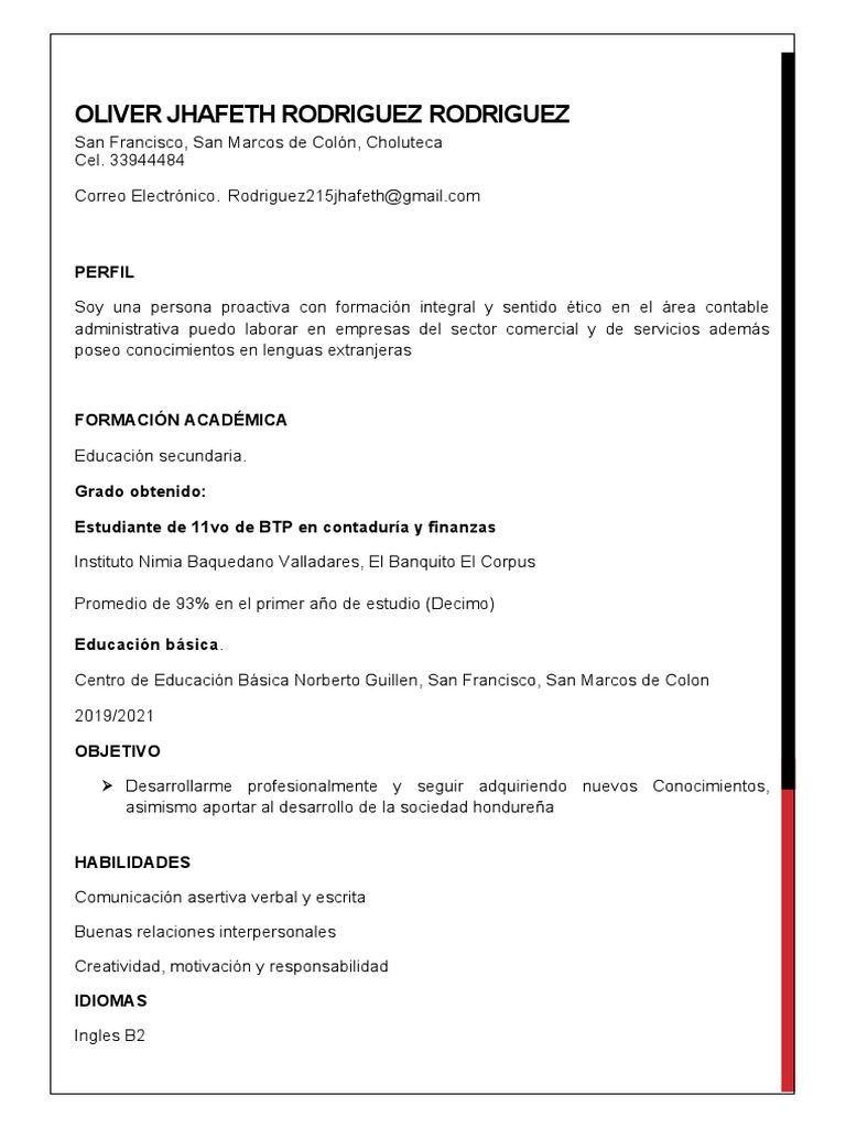 CV de Yessica Rodriguez | PDF