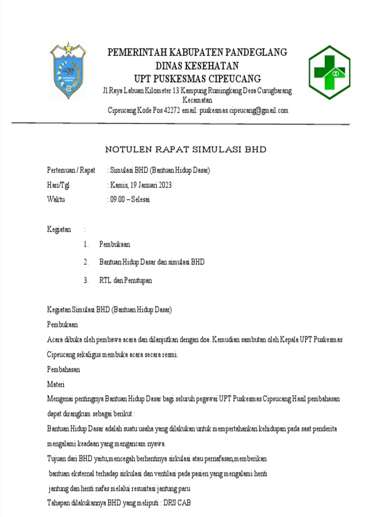 Notulensi BHD | PDF | Pengembangan Diri | Kesehatan Holistik