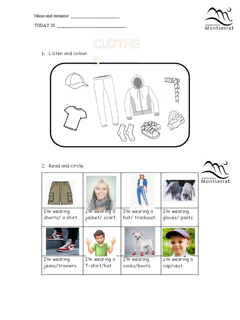 1listening and Colour Read and Circle | PDF