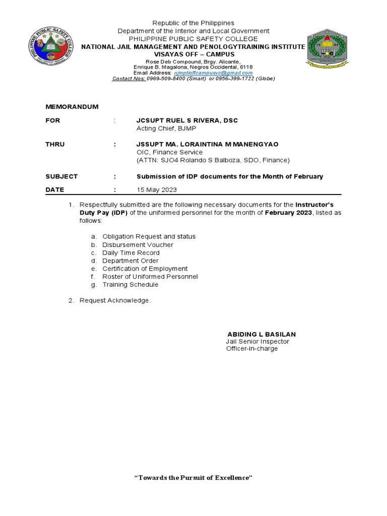 IDP Attachment | PDF