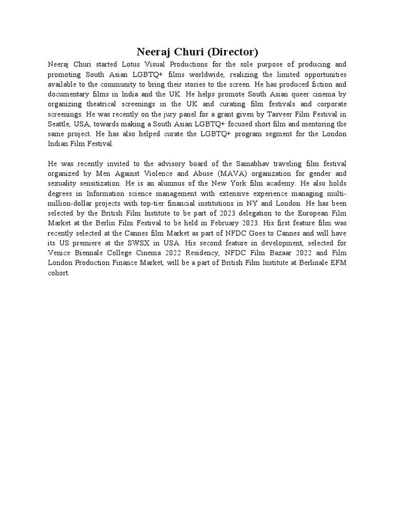 Neeraj Churi Profile | PDF