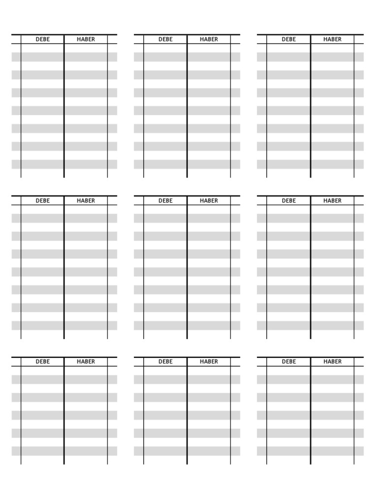 Cuentas T - Formato | PDF