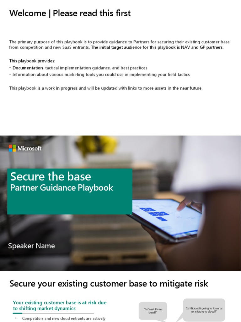 Transition Partner Playbook Download Free Pdf Cloud Computing