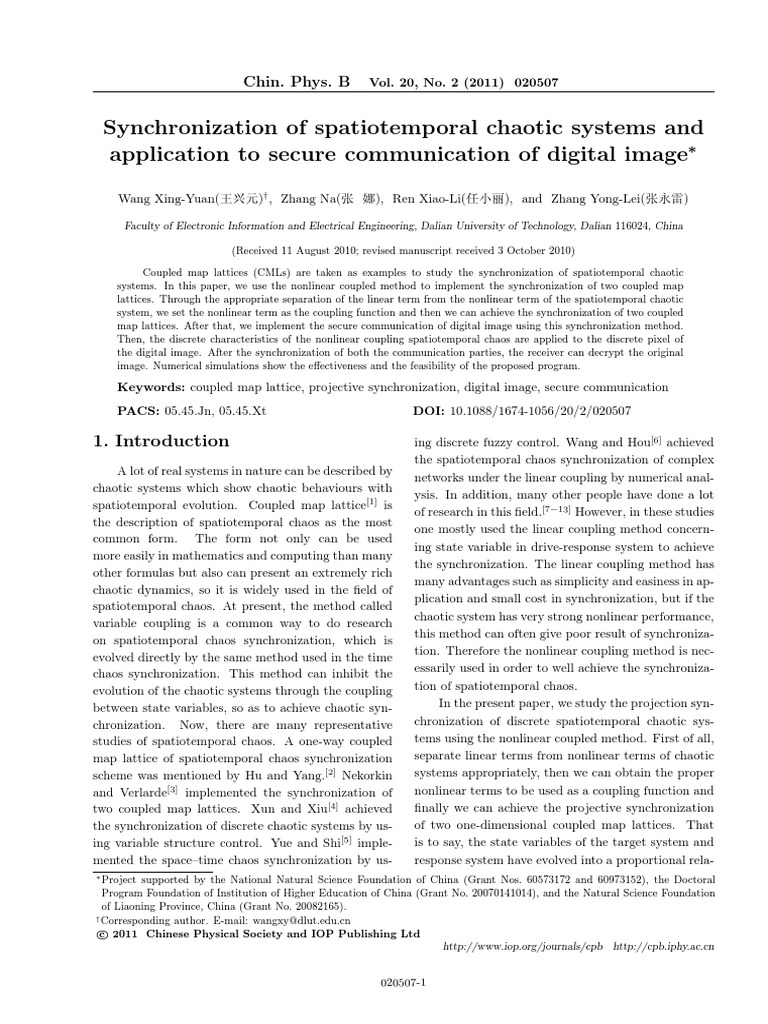 Synchronization Of Spatiotemporal Chaotic Systems And Application To Secure Communication Of