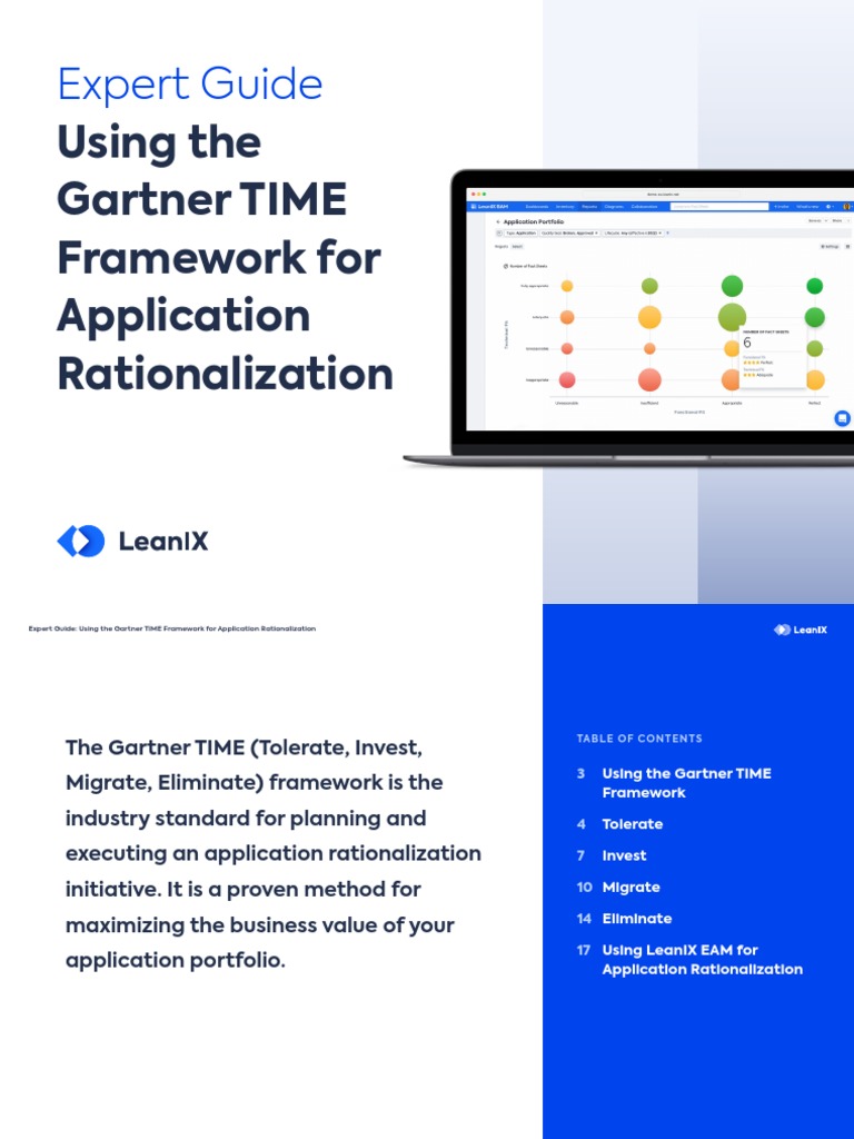 Leanix Playbook Using The Gartner Time Framework For Application Rationalization En Pdf