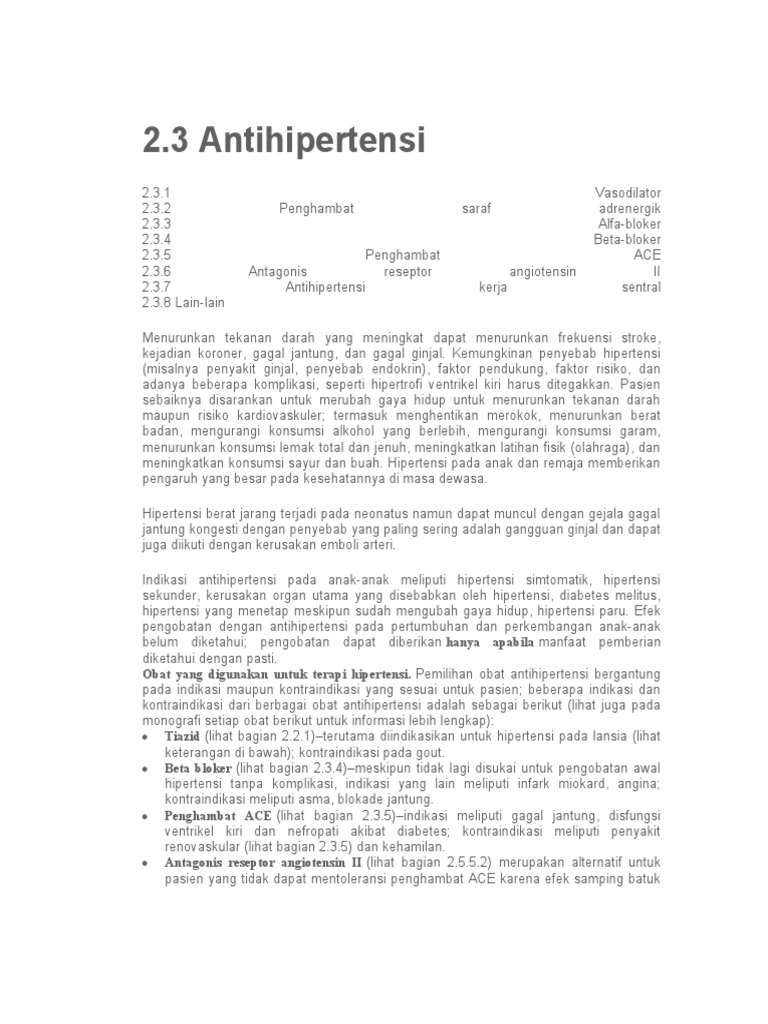 Obat Hipertensi | PDF | Kesehatan Holistik | Sains & Matematika