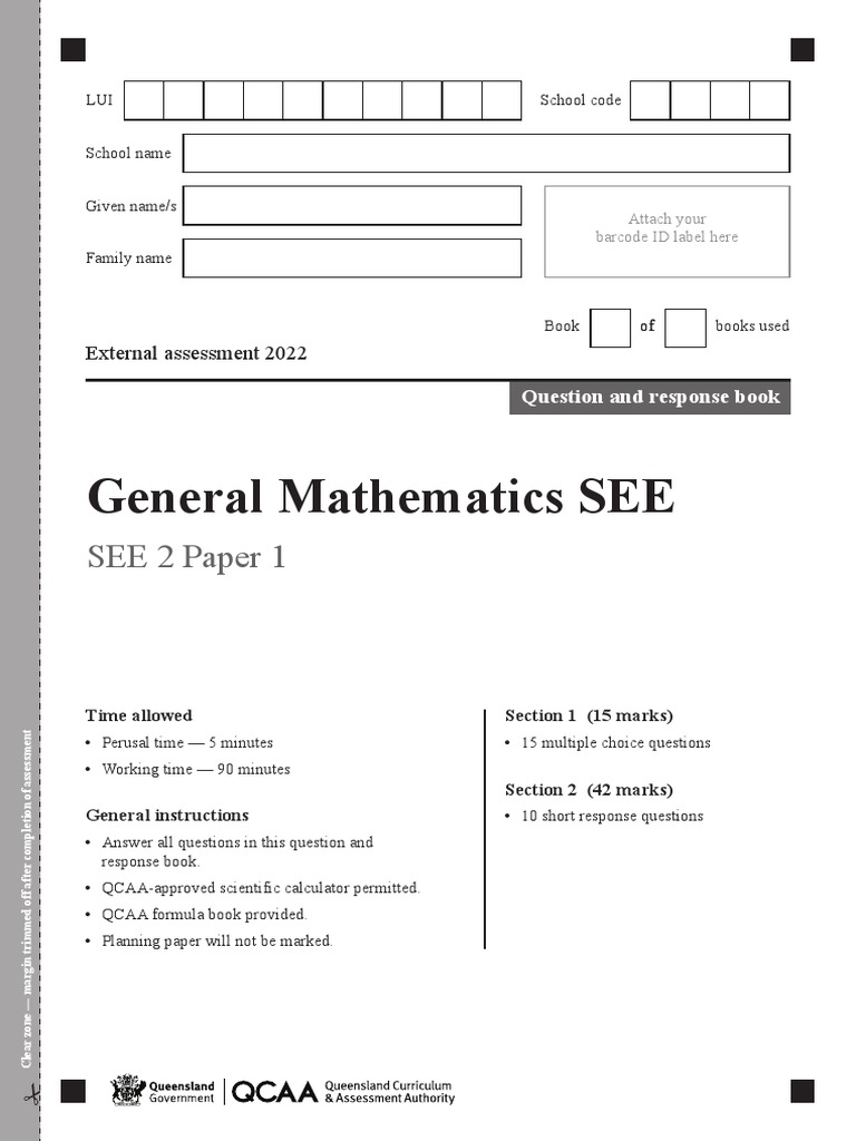 2022 General Math Exam P1 Response | PDF | Theoretical Computer Science | Applied Mathematics