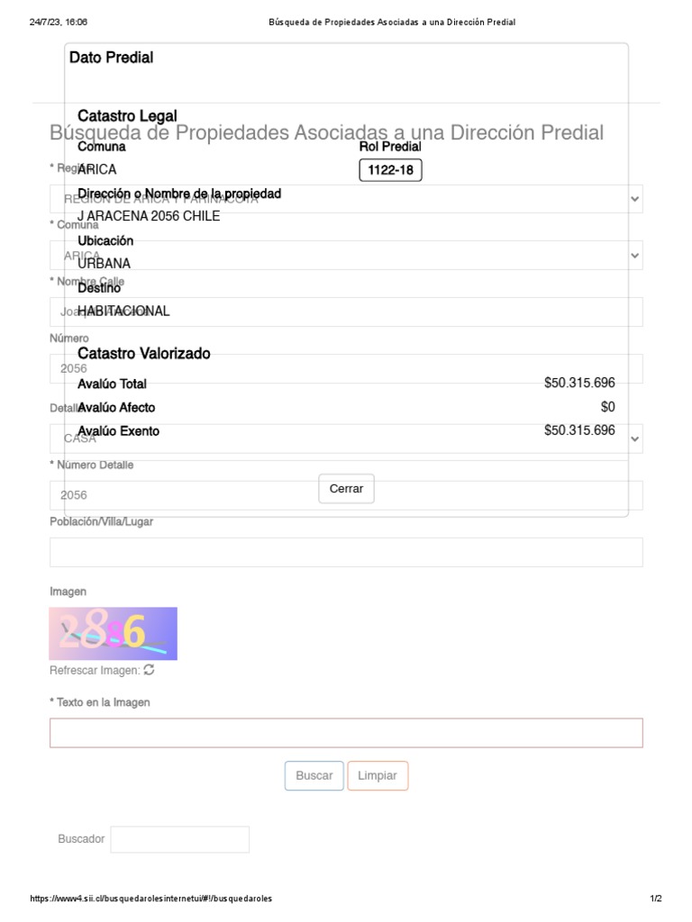 Búsqueda de Propiedades Asociadas A Una Dirección Predial | PDF | Busqueda de internet ...