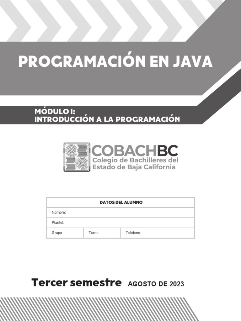 Programación en Java - Mod1 - 2023-2 | PDF | Ciencias sociales | Ciencia y matemáticas