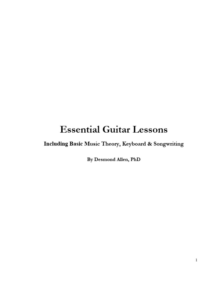 Essential Guitar Lessons Revised | PDF