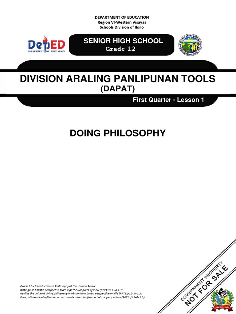 Grade 12 Philosophy Module 1 1st Semester | PDF | Reason | Knowledge