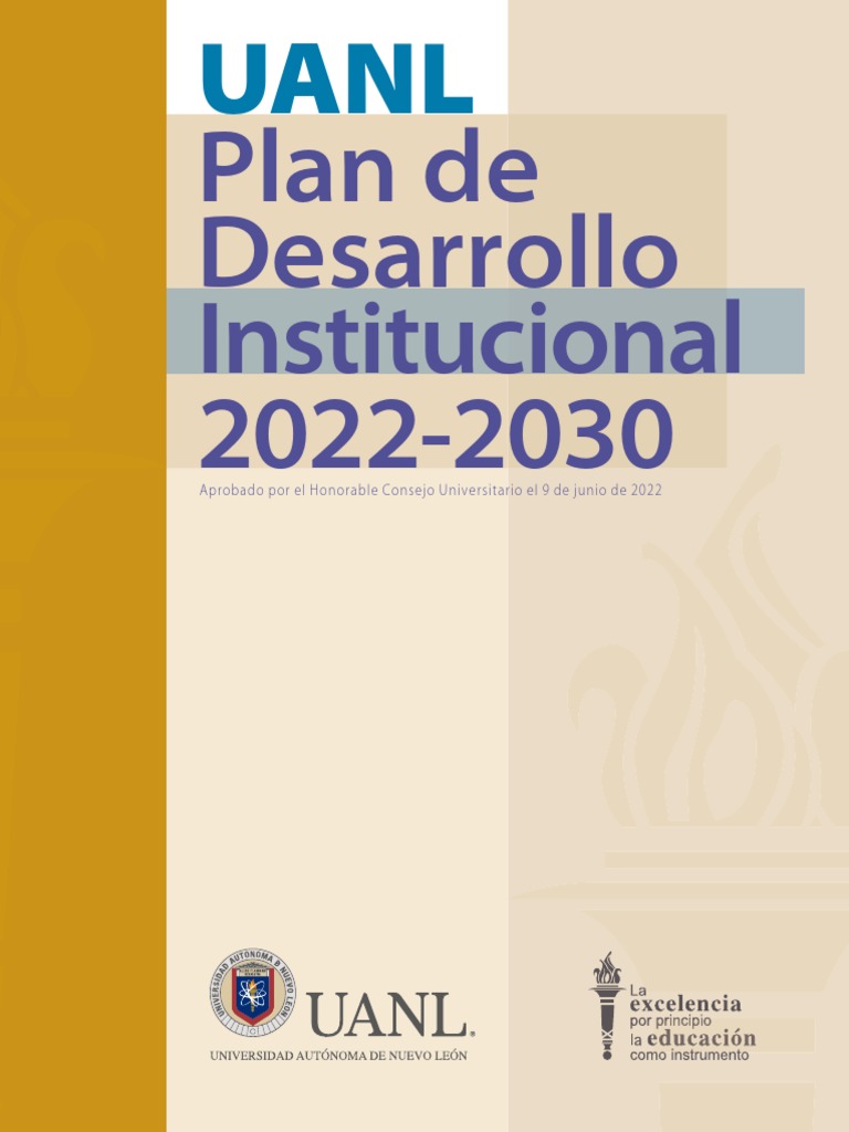 Plan de Desarrollo Institucional Uanl 2022 2030 1 | PDF