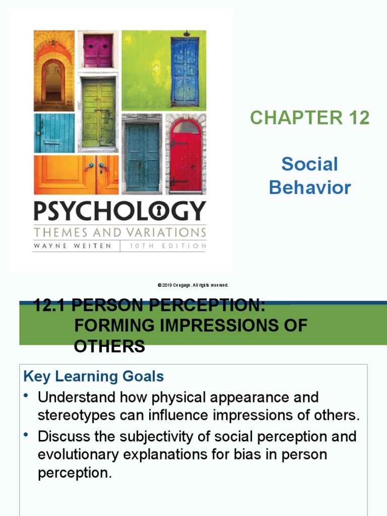Chapter 12 Social Behavior | Download Free PDF | Attitude (Psychology ...