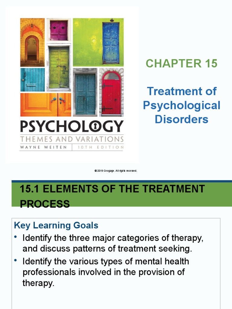 Chapter 15 Treatment of Psychological Disorders | PDF | Psychotherapy ...